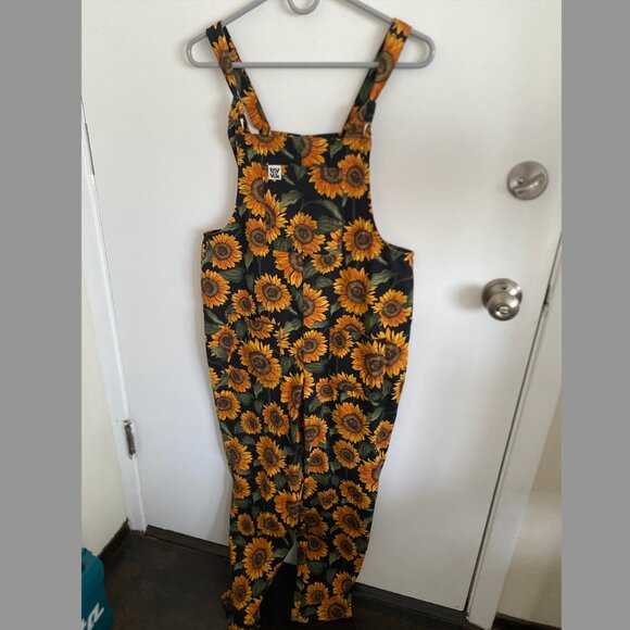 Lucy & Yak | Pants & Jumpsuits | Lucy Yak Sunflower Dungarees Nwt ...